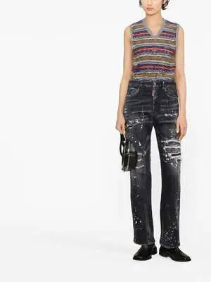 Dsquared2 Distressed Bootcut Jeans