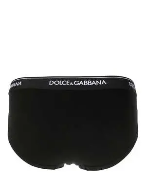 Dolce & Gabbana Logo-waistband Brief - Black
