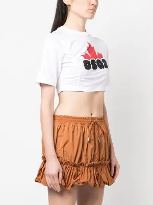 Dsquared2 Dsq2- Print Cropped T-shirt