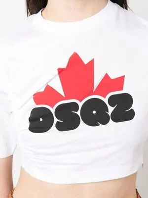 Dsquared2 Dsq2- Print Cropped T-shirt