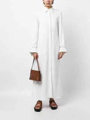 TWP Long-sleeve Maxi Shirt Dress - White