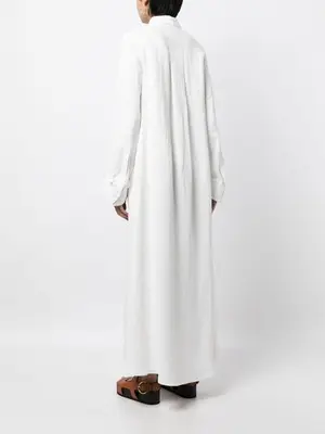 TWP Long-sleeve Maxi Shirt Dress - White