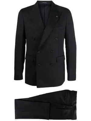 Tagliatore Brooch-detail Double-breasted Suit