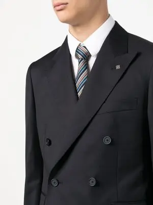 Tagliatore Brooch-detail Double-breasted Suit