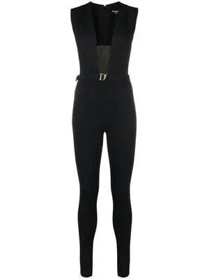 Dsquared2 Plunge-neck Jumpsuit - Black