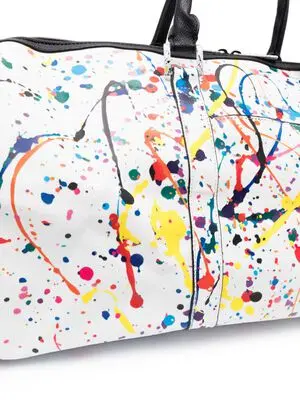 SPRAYGROUND KID Paint-splatter Zipped Holdall