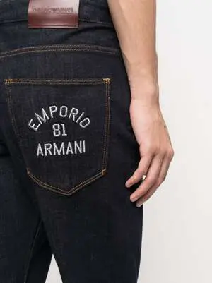 Emporio Armani Dark Wash Straight Leg Jeans