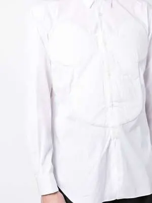 Comme Des Garçons X Be@rbrick Long-sleeve Cotton Shirt