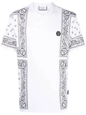 Philipp Plein Bandana-print Short-sleeve T-shirt