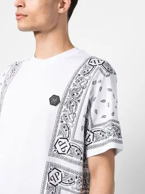 Philipp Plein Bandana-print Short-sleeve T-shirt
