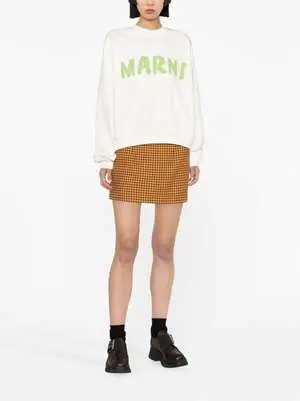 Marni Check Pattern Miniskirt