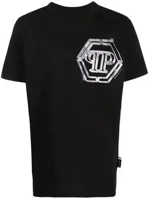 Philipp Plein Logo-print Cotton T-shirt - Black