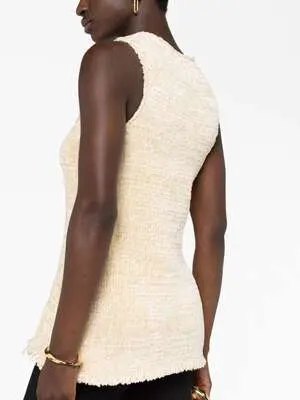 JIL SANDER Frayed Knitted Top