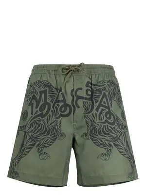 MAHARISHI Muay Thai Swim Shorts - Green