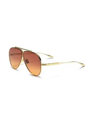 Valentino Garavani Rockstud Pilot-frame Sunglasses - Gold