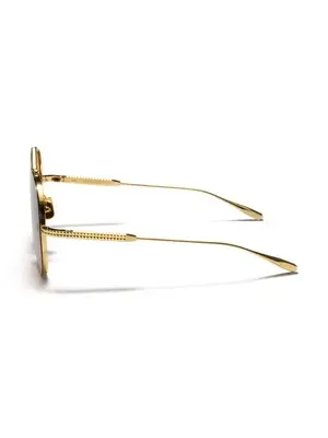 Valentino Garavani Rockstud Pilot-frame Sunglasses - Gold