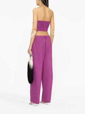 GANNI Bead-embellished Crop Top