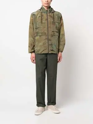 Herno Camouflage-pattern Hooded Bomber Jacket