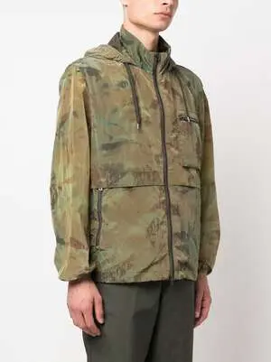 Herno Camouflage-pattern Hooded Bomber Jacket