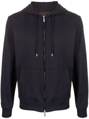 MOORER Drawstring Zip-up Hoodie
