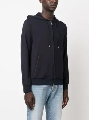 MOORER Drawstring Zip-up Hoodie