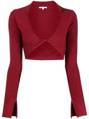 Patrizia Pepe Scoop-neck Cropped Top