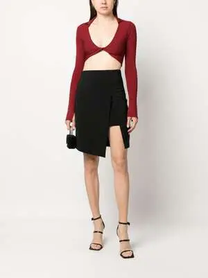 Patrizia Pepe Scoop-neck Cropped Top