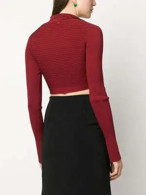 Patrizia Pepe Scoop-neck Cropped Top