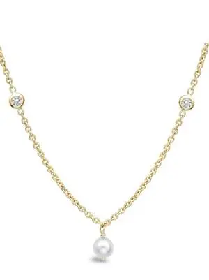 PRAGNELL 18kt Yellow Diamond And Pearl Sundance Necklace