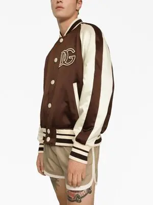 Dolce & Gabbana Logo Patch Bomber Jacket