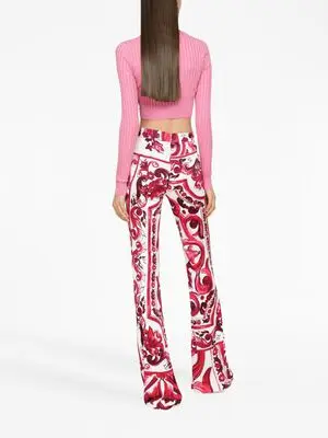 Dolce & Gabbana Dg-plaque Cropped Top