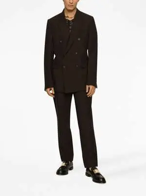 Dolce & Gabbana Double-breasted Linen Blazer - Brown