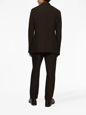 Dolce & Gabbana Double-breasted Linen Blazer - Brown