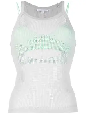 Patrizia Pepe Sleeveless Mesh Tank Top