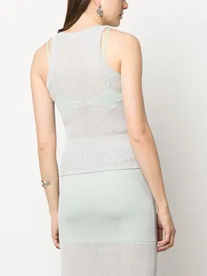 Patrizia Pepe Sleeveless Mesh Tank Top