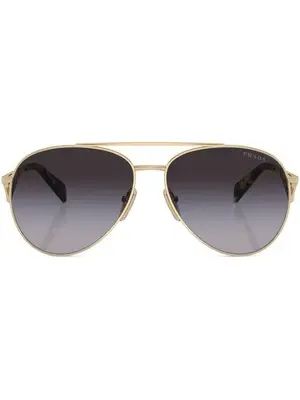 Prada Aviator-frame Sunglasses - Gold