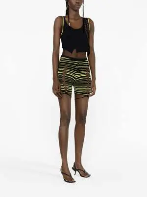 RUI Striped Cut-out Shorts