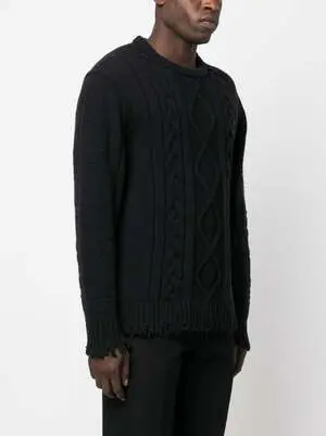 Philipp Plein Cable-knit Jumper - Black