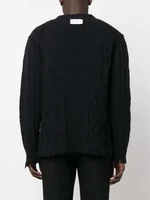 Philipp Plein Cable-knit Jumper - Black