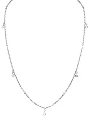 PRAGNELL 18kt White Gold Diamond Charm Necklace - Silver