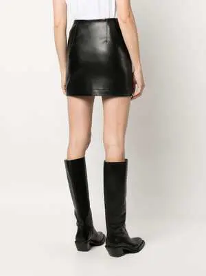Patrizia Pepe Patent Zip-up Miniskirt