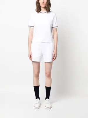 Thom Browne Logo-patch Cotton Sweat Shorts