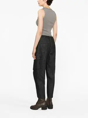 Brunello Cucinelli Denim Cargo Trousers - Black