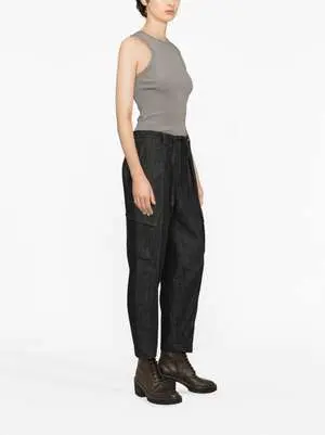 Brunello Cucinelli Denim Cargo Trousers - Black