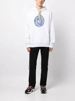 COUNTY OF MILAN Marcelo Burlon Swirl Print Cotton Hoodie