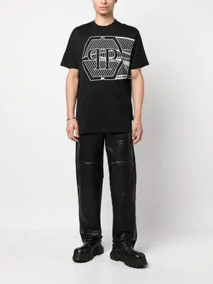 Philipp Plein Skull&bones Short-sleeved T-shirt - Black