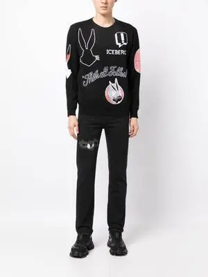 Iceberg Patterned Intarsia-knit Jumper