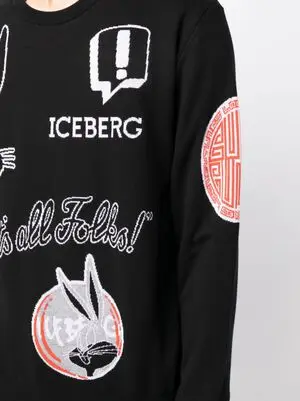 Iceberg Patterned Intarsia-knit Jumper