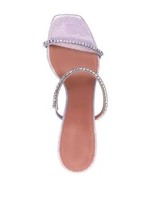 Amina Muaddi Gilda 95mm Iridescent-glitter Sandals