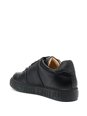 Philipp Plein Crystal-embellished Leather Sneakers